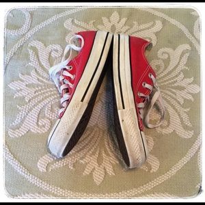 Converse | Shoes | Vintage Red Converse Allstar Lowtop Tennis Shoe ...